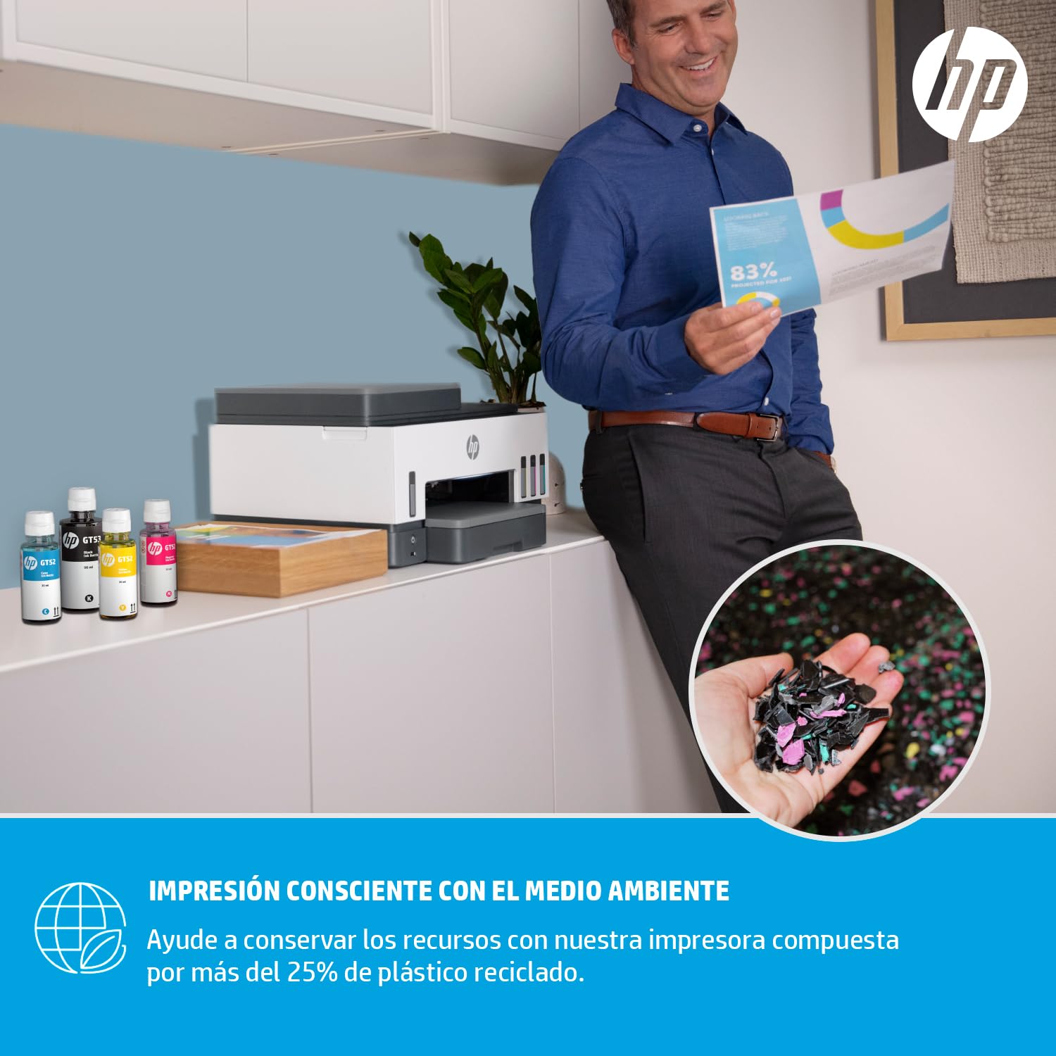 HP Impresora Multifuncional HP Smart Tank 790, Tinta Continua, Color ...