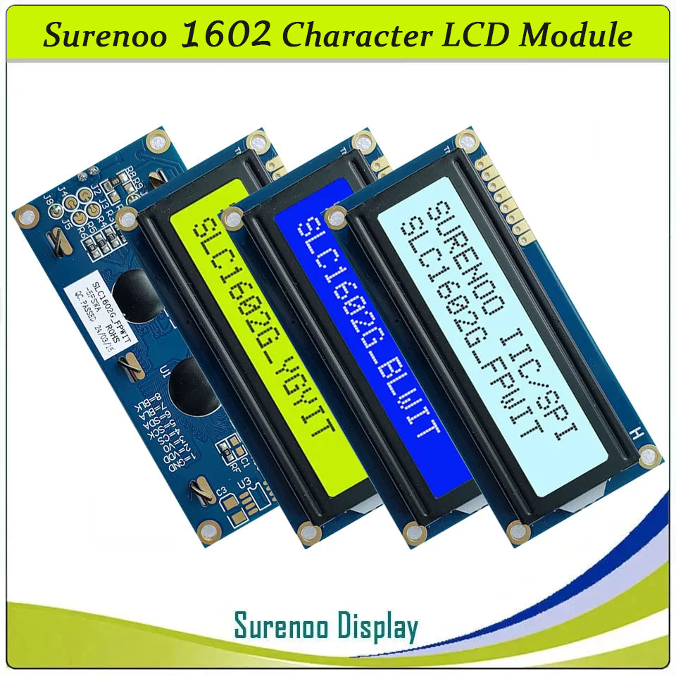 Surenoo 1602 Character Lcd Module Display Panel Screen 