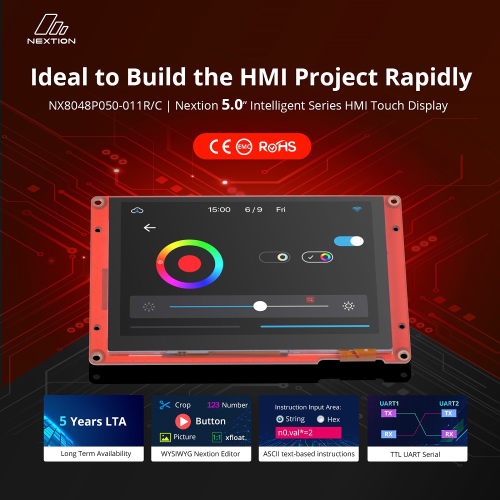 Nextion Intelligent HMI Display: NX8048P050-011R / NX8048P050-011C